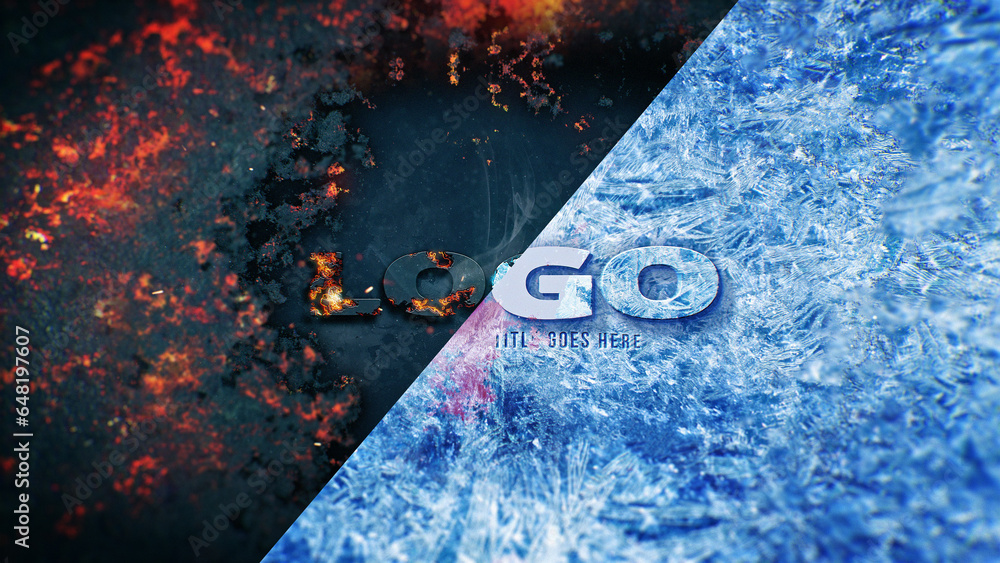 Fire and Ice Logo Reveal Stock Template | Adobe Stock