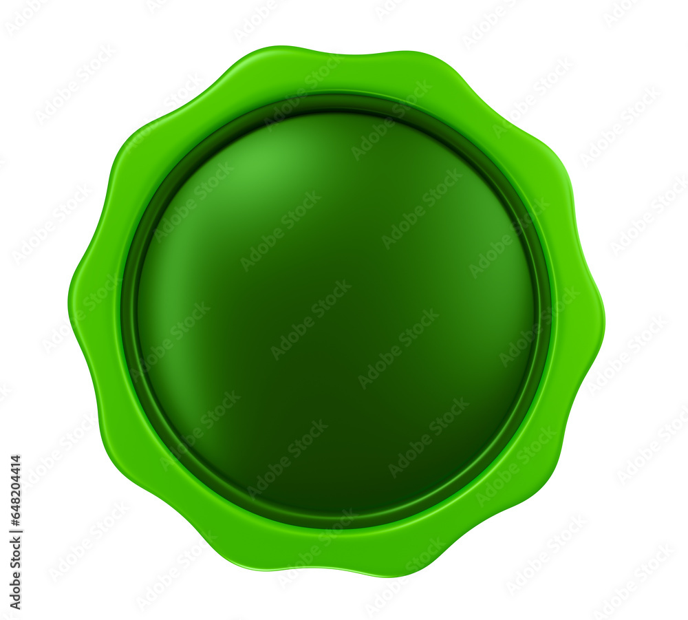 Green label frame for hortifruti in on transparent background in 3d ...