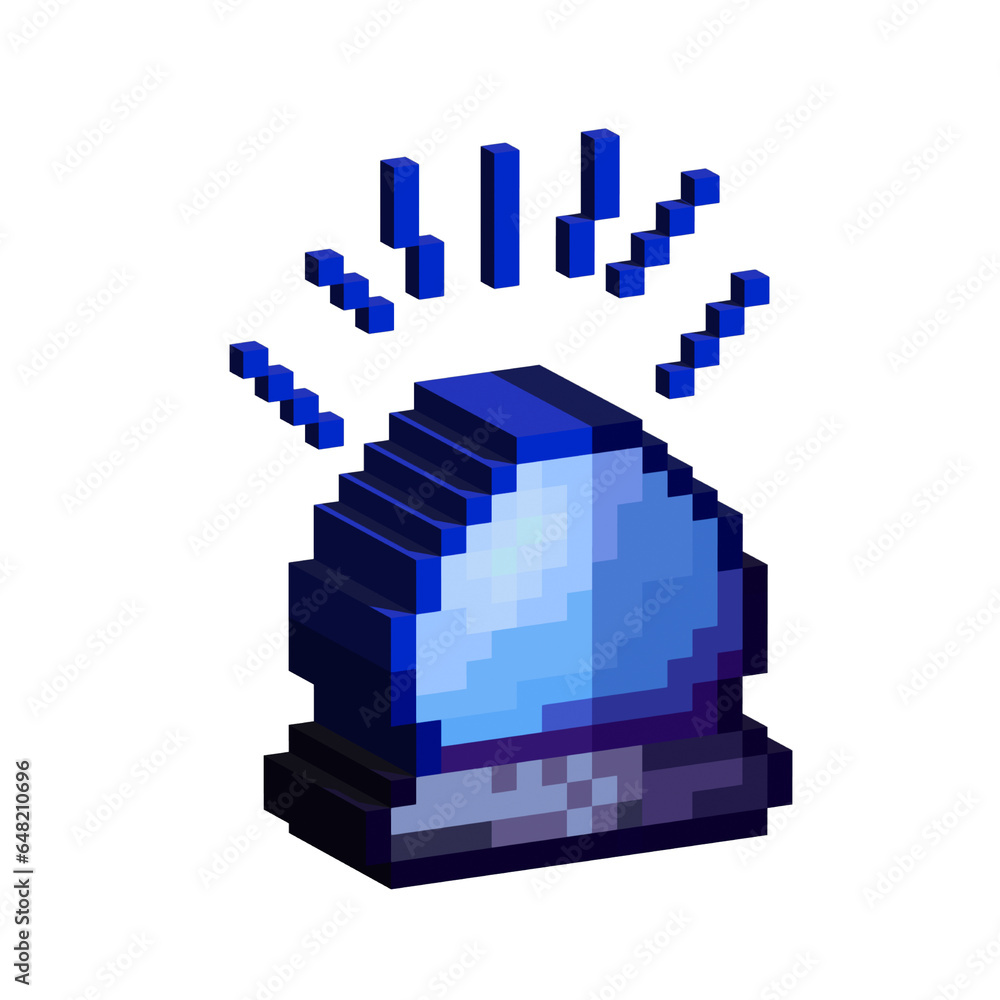 Isometric Pixel art 3d of witch magic ball for items halloween asset ...