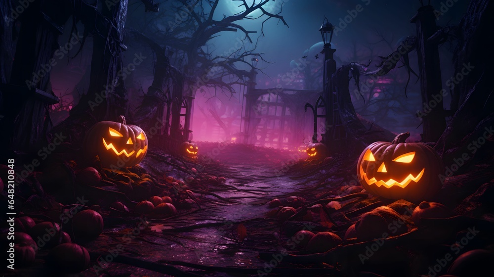 Holiday event halloween banner background concept Halloween background ...