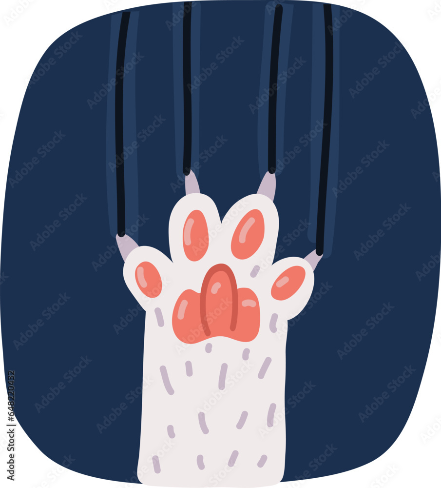 Cartoon vector illustration of Claws scratches on dark background ...