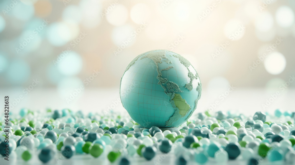 Paper Craft, A mosaic of globes showcasing renewable energy projects ...