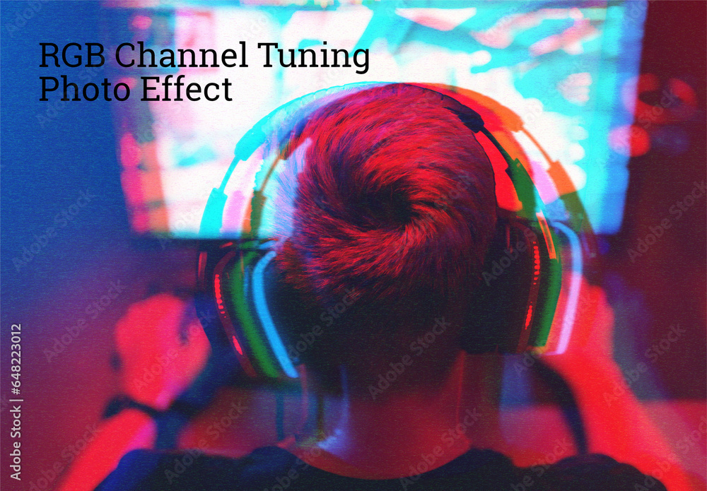 RGB Channel Tuning Photo Effect Stock Template | Adobe Stock