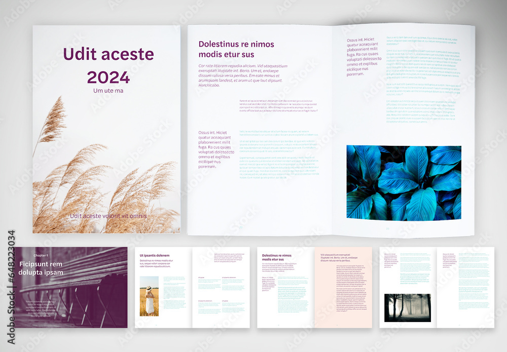 Sustainability Report with Objectives and Views Stock Template | Adobe ...