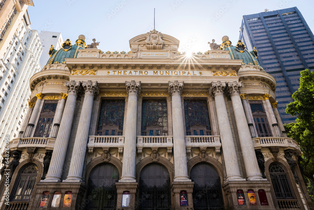 Rio de Janeiro, Brazil - July 16, 2023: Municipal Theater building in ...