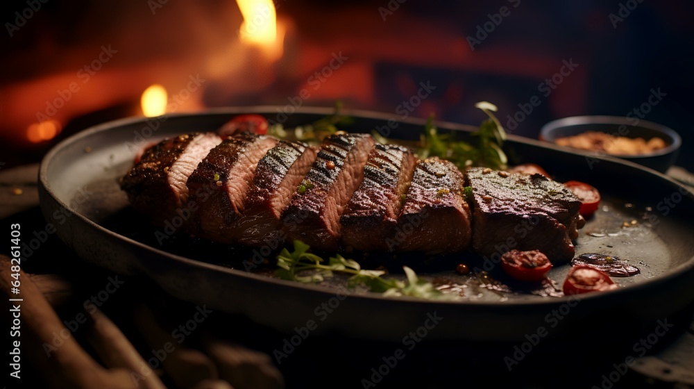 Grilled picanha traditional brazilian beef steak Stock Illustration ...