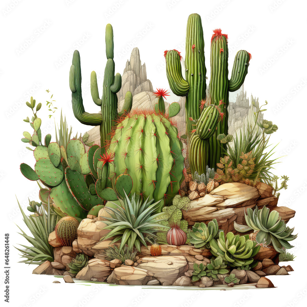 A dynamic cactus t-shirt design capturing the essence of motion, with a ...