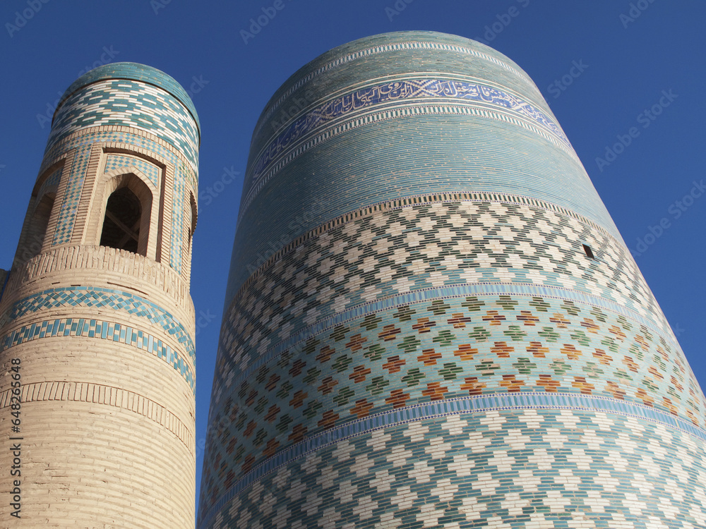 Kalta Minar, Ichan Kala Old City, Khiva, Kizilkum Desert; Khwarezm ...