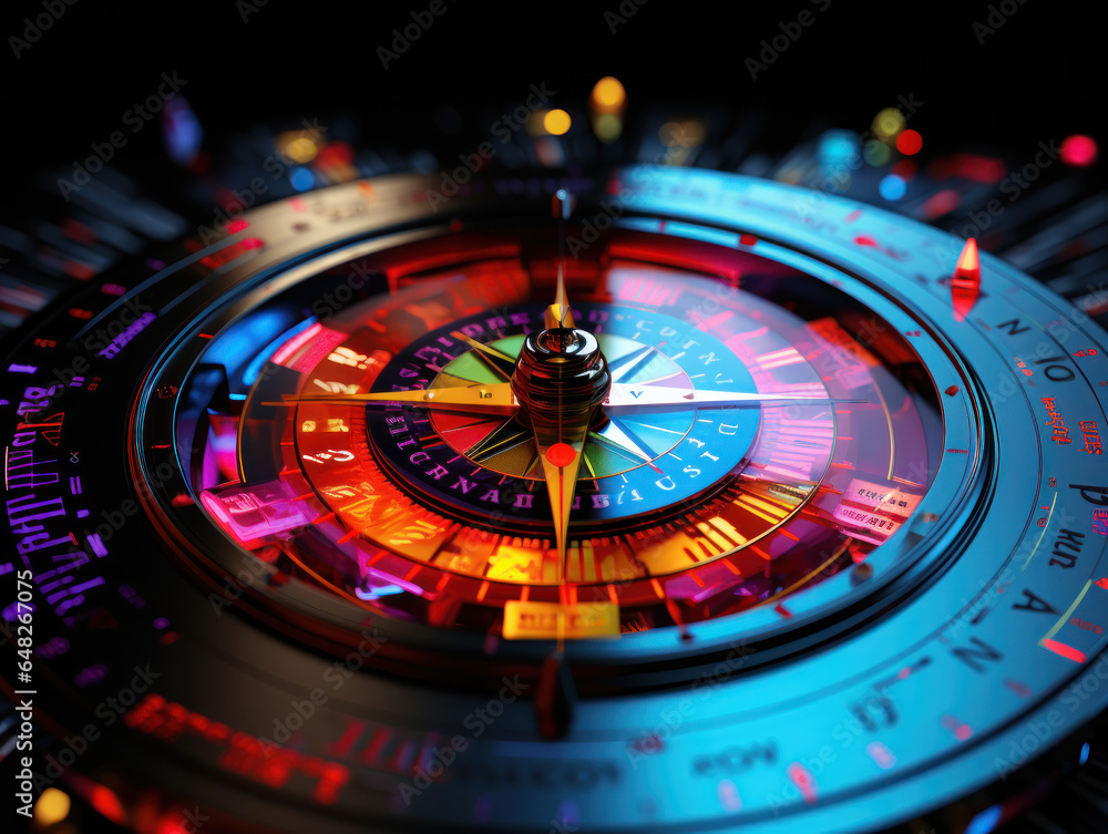 target goal compass success digital technology. business strategy ...