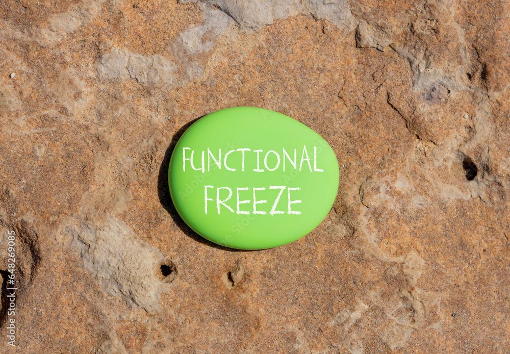 Functional freeze symbol. Concept words Functional freeze on beautiful ...