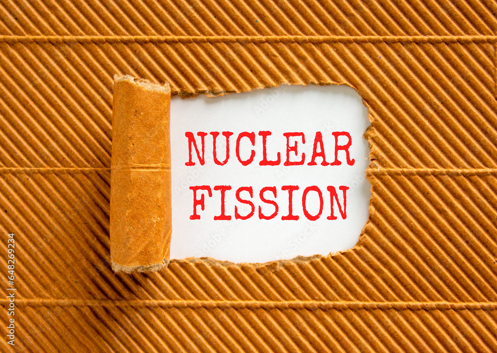 Nuclear fission symbol. Concept words Nuclear fission on beautiful ...
