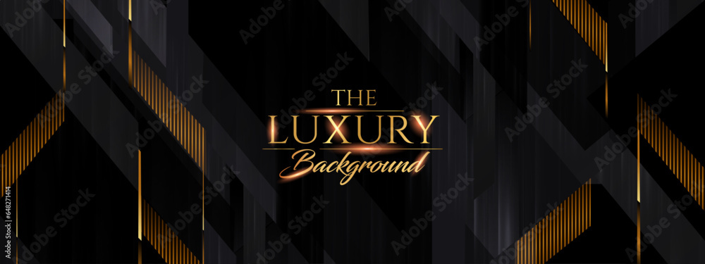 Black and Golden Dark Design. Modern abstract template design. Elegant ...