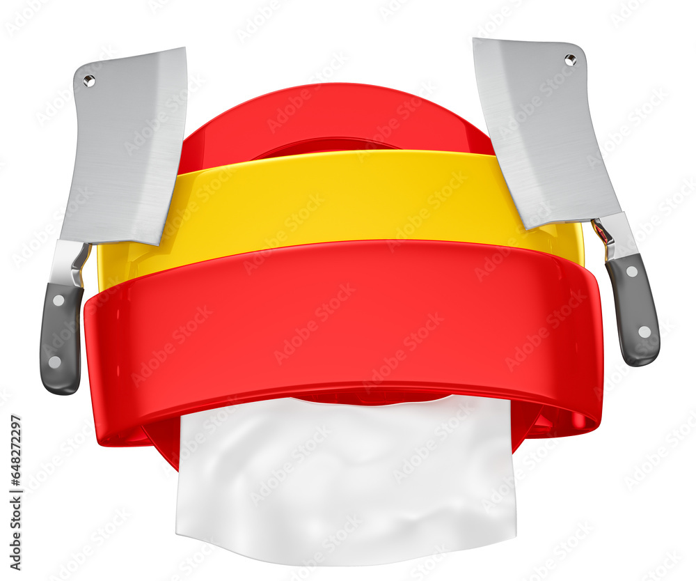 Barbecue board frame with machete on transparent background in 3D ...