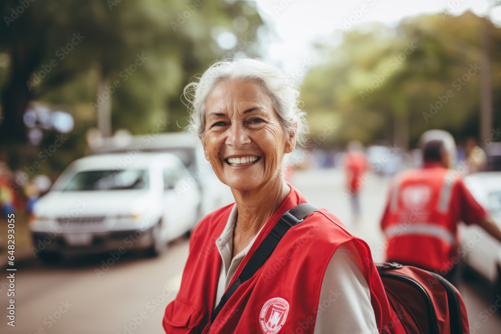 Portrait of a volunteer engaged in community service, symbolizing the ...