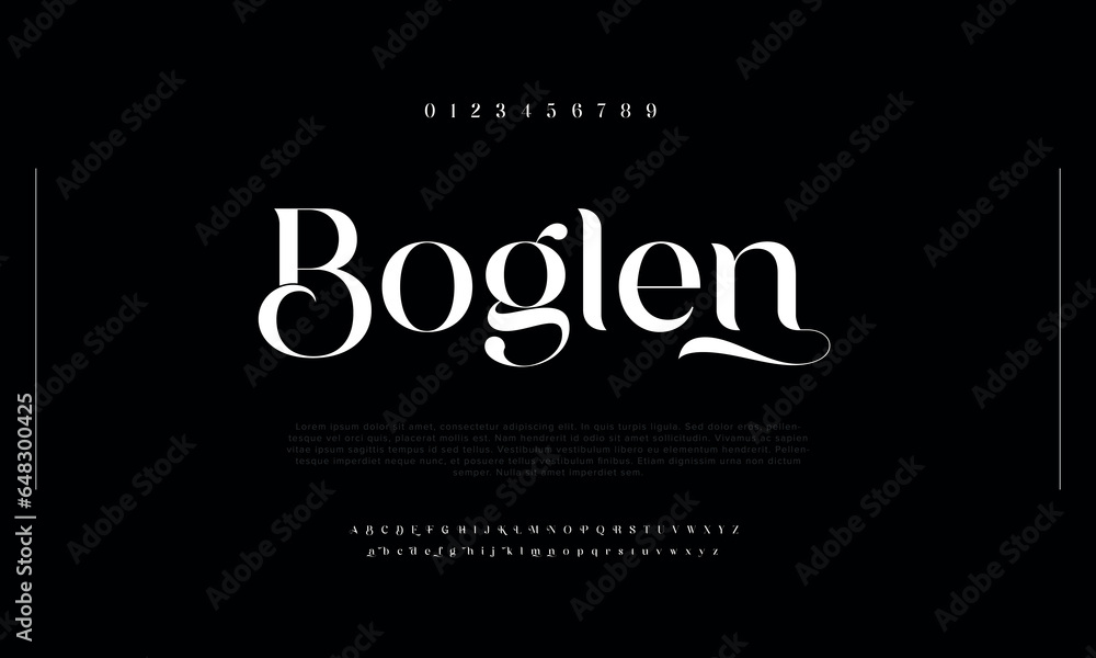 Boglen Abstract Fashion font alphabet. Minimal modern urban fonts for ...