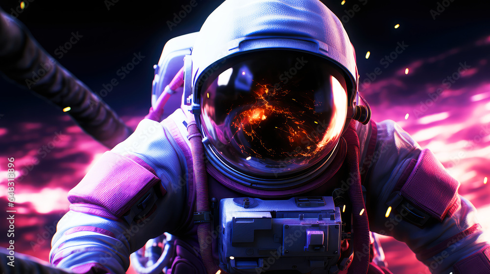 Cosmic Voyager: An Astronaut's Journey in the Vastness of Space as ...