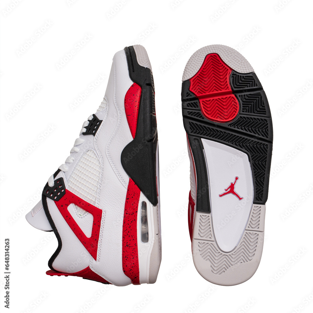 Milan Italy_September 12 2023 shoes seen from the side and sole of the ...