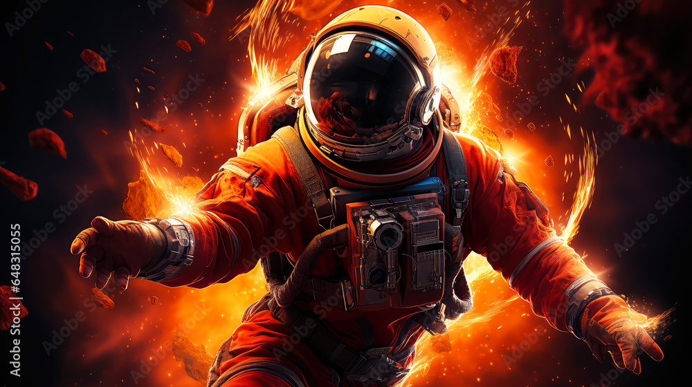 Cosmic Voyager: An Astronaut's Journey in the Vastness of Space as ...