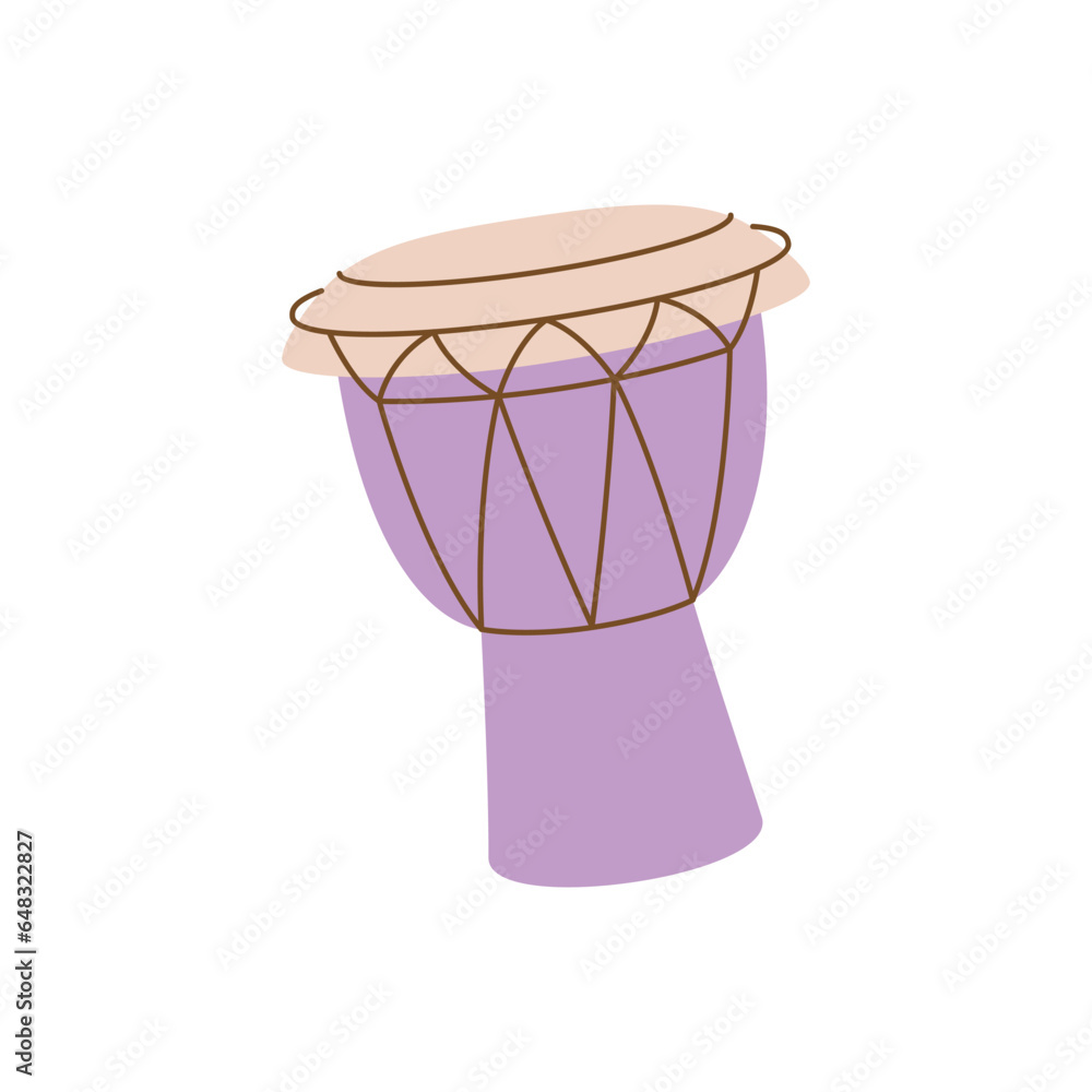 Vetor de Djembe drum, bongo, congo. Musical instruments silhouette ...
