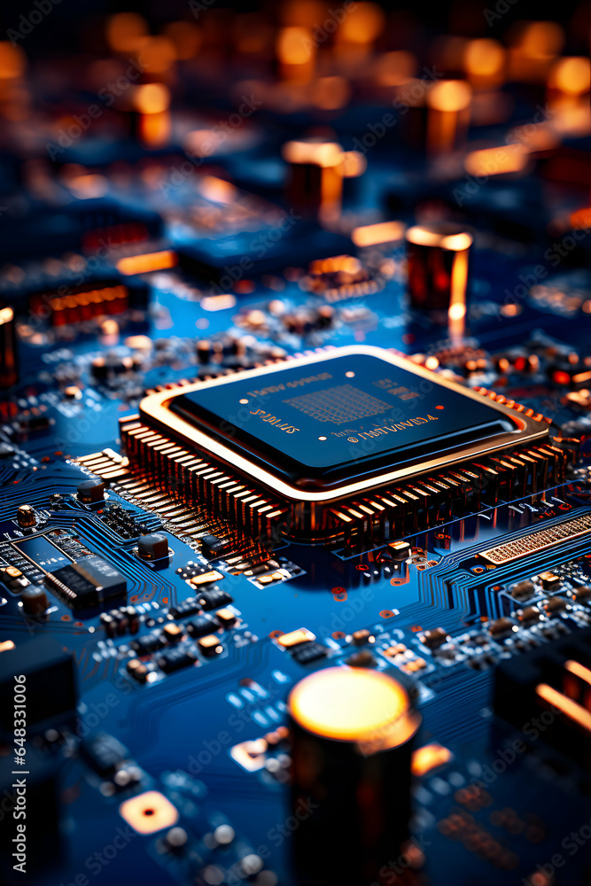 Highly detailed technology texture, AI supercomputer Chrome, insane ...