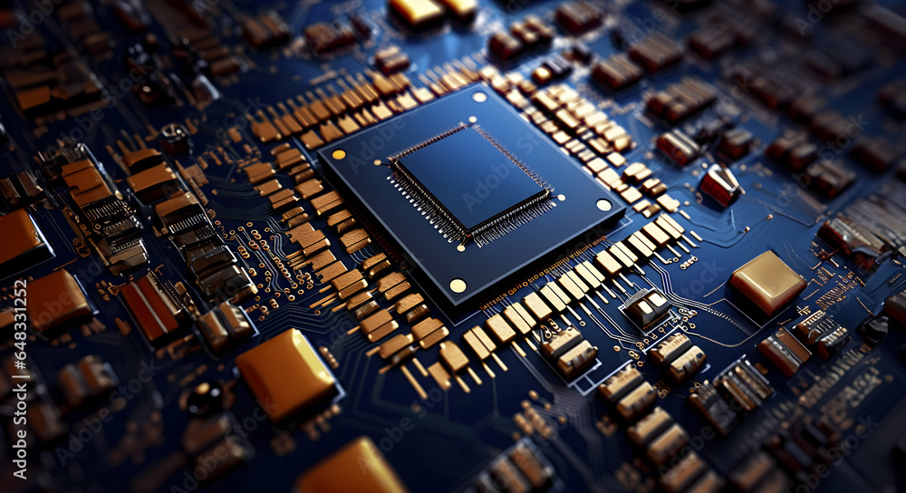 Highly detailed technology texture, AI supercomputer Chrome, insane ...