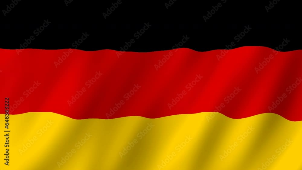 Flag of the Germany waving animation. looping National Germany flag ...