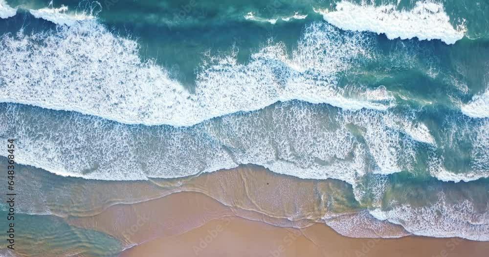 Waves sea water surface High quality video Bird's eye view, Drone top ...