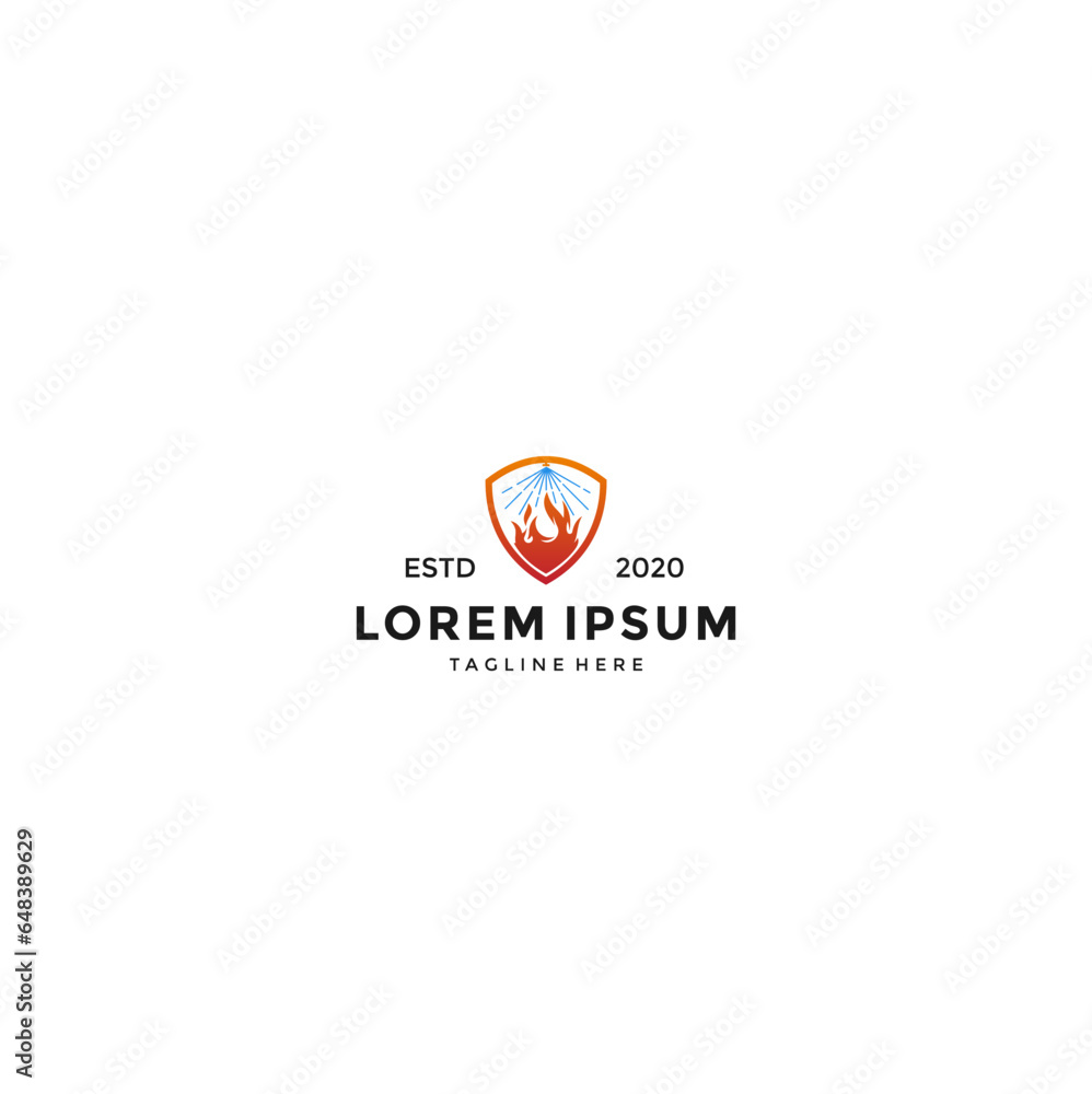 Fire protection logo design concept, premium logo, Fire protection ...