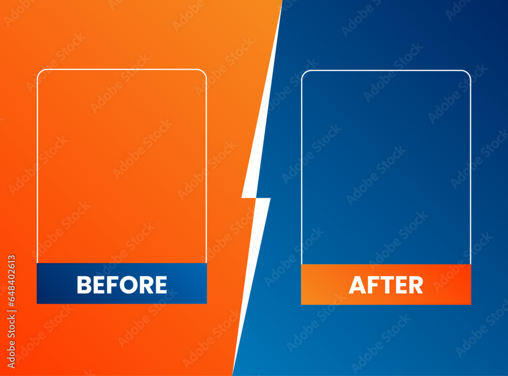 Grafika wektorowa Stock: Before and after creative gradient background ...