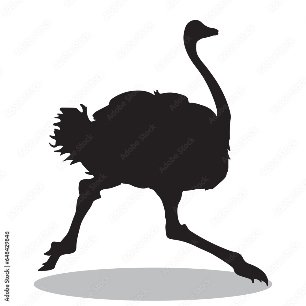 Vetor de Ostrich Silhouette, cute Ostrich Vector Silhouette, Cute ... Vetor de Ostrich Silhouette, cute Ostrich Vector Silhouette, Cute ...