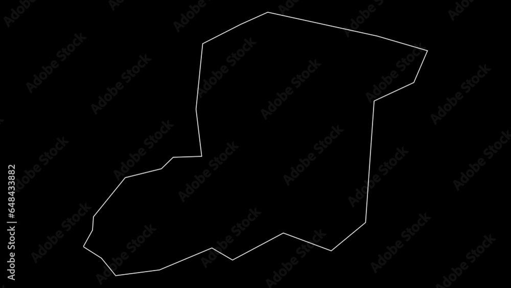 Capital district map of Venezuela outline animation Stock Video | Adobe ...