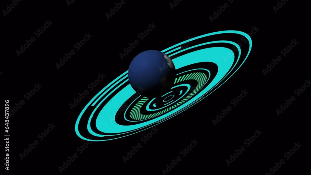 Digital data globe - 3d Earth animation ,Rotating model of the ...