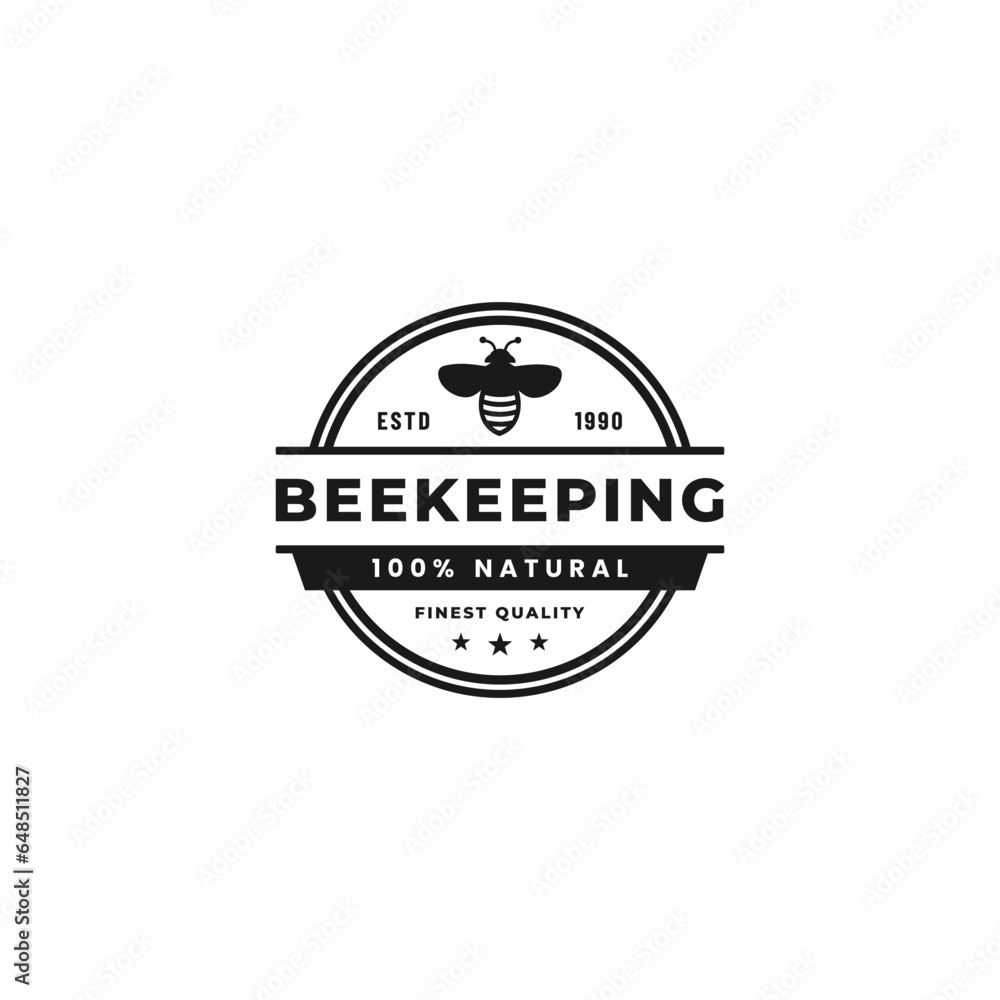 Beekeeping Logo or Bee Farm Logo Vector Isolated. Best Beekeeping Logo ...