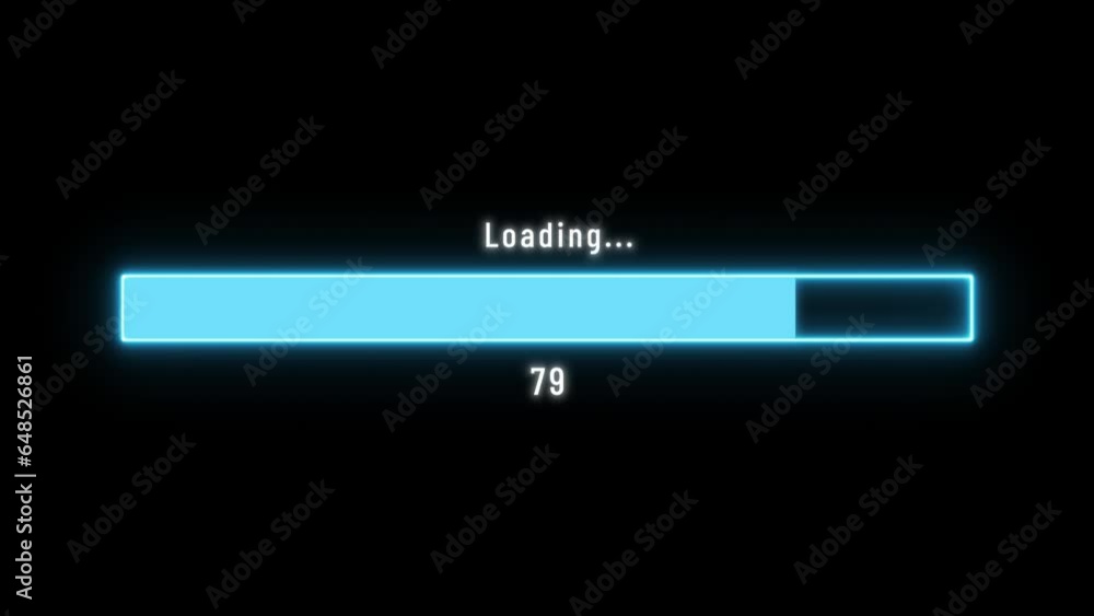 Vibrant Neon Loading bar downloading bar loading screen pixelated progress animation Loading ...