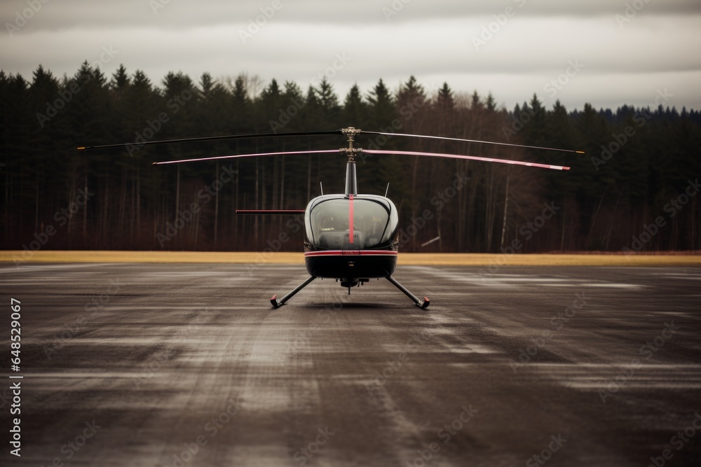 Luxury luxurious business helicopter private heli chopper on landing ...