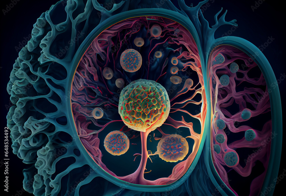 Cancer oncology and malignant cancerous growth and metastasis anatomy ...