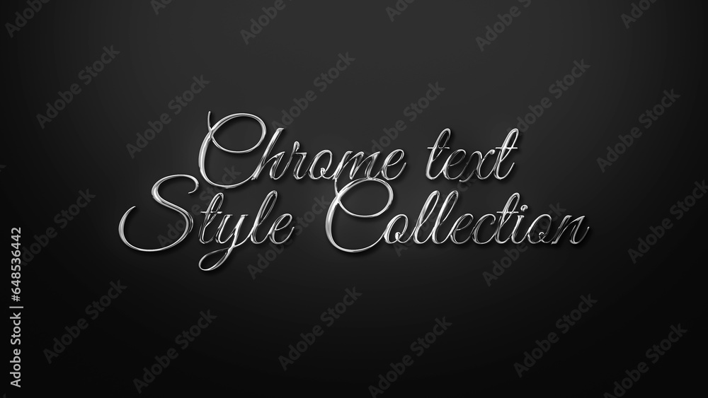 Chrome Text Style Collection Stock Template | Adobe Stock