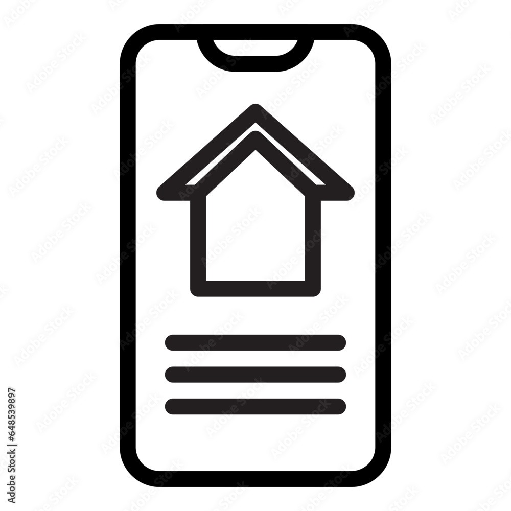 Smart Home Icon: "Representing the future of living, this smart home ...