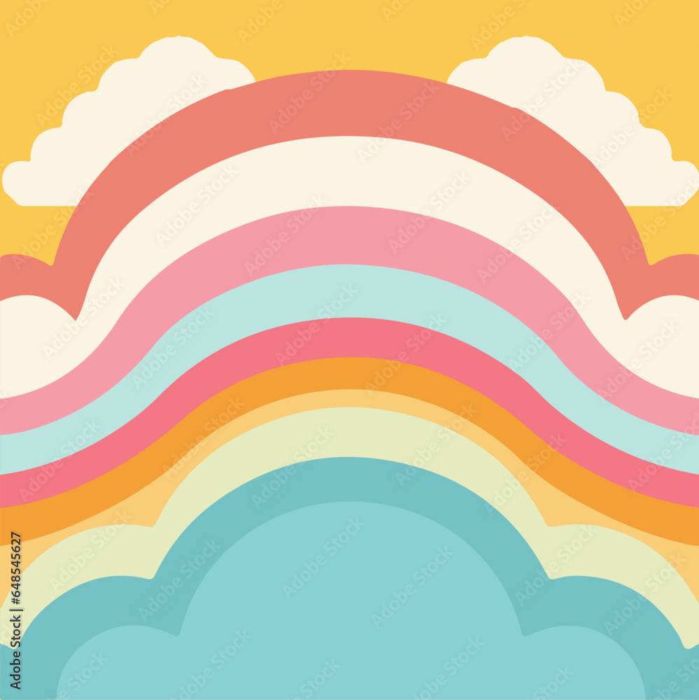 Rainbow vector illustration. copy space vector background as wallpaper ...