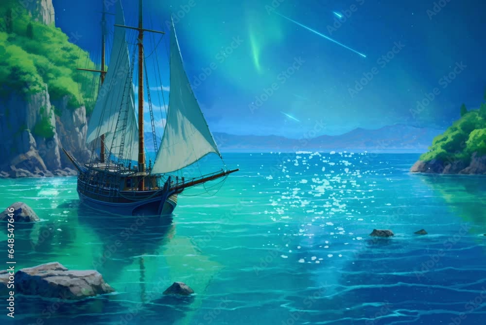 Vidéo Stock sailing boats and yatcht in turquoise water background in ...