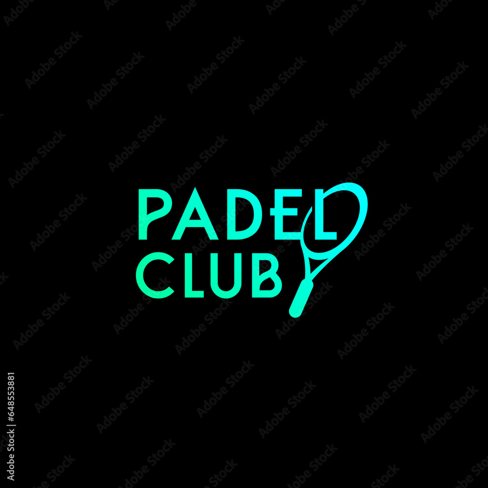 Padel Club Logo Design. Tennis Ball Logo Vector Stock Vector | Adobe Stock