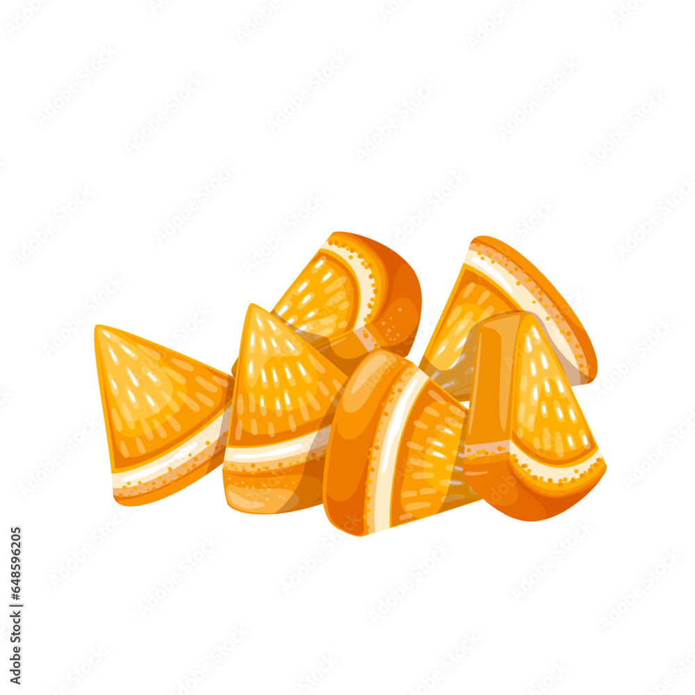 Vecteur Stock Triangle orange slices vector illustration. Cartoon ...