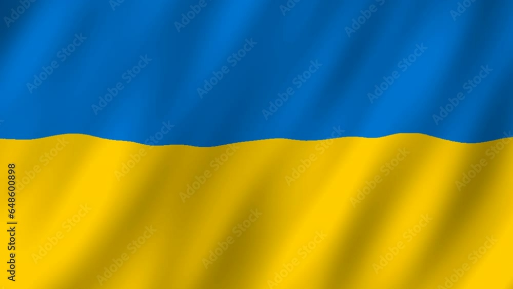Flag of the Ukraine waving animation. looping National Ukraine flag ...