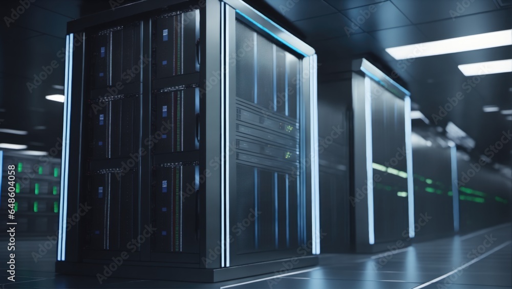 Server Room Data Backup. Crucial for data security, featuring backup ...