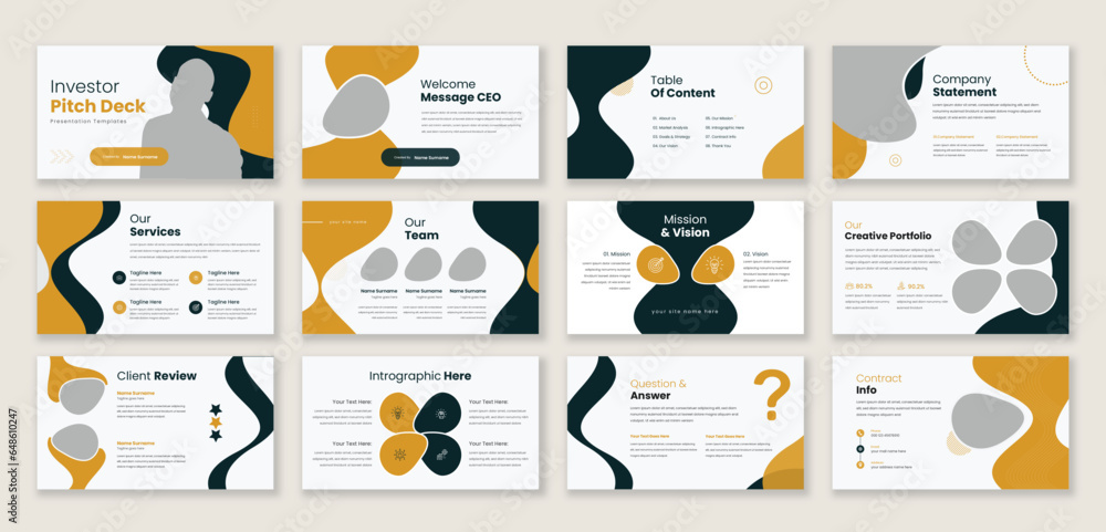 Pitch Deck Presentation template, Used for modern Presentations ...