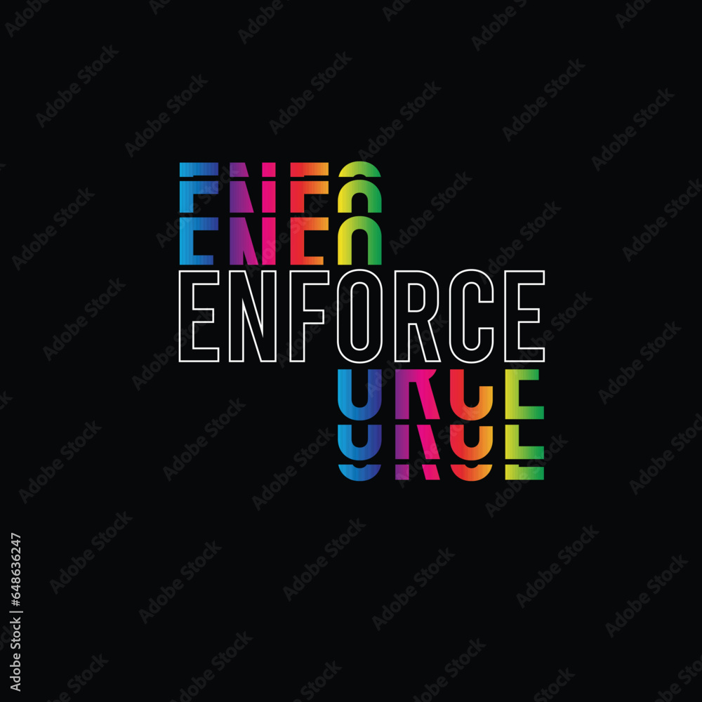 Enforce typography colourful motivation inspirational positive quotes ...