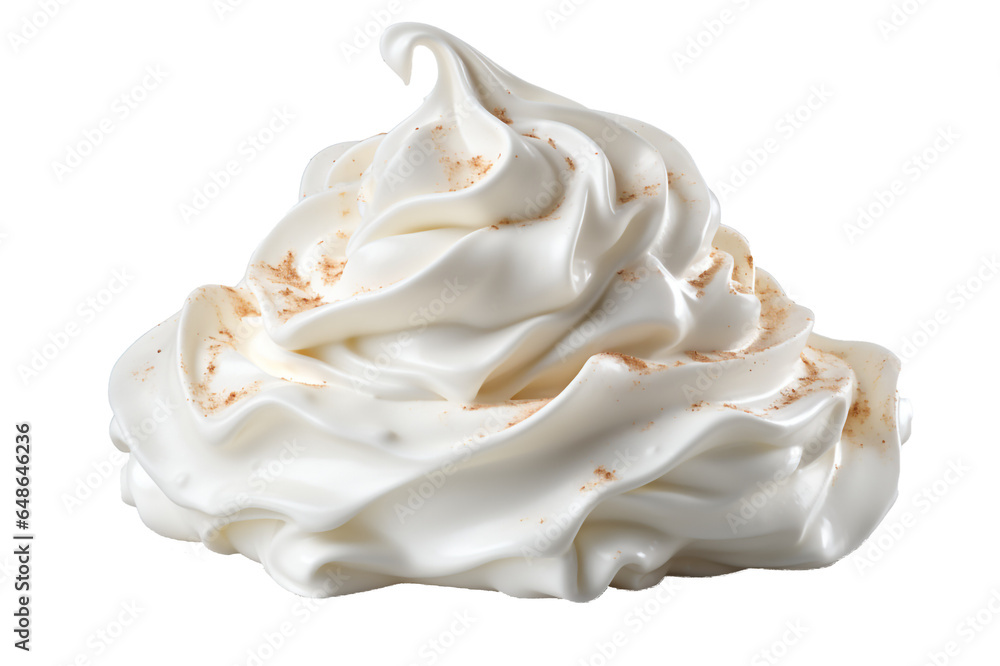 Whipped cream isolated on transparent background made with AI Stock ...