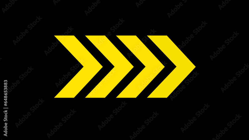 Yellow color right chevron arrow. yellow color arrow points to the ...