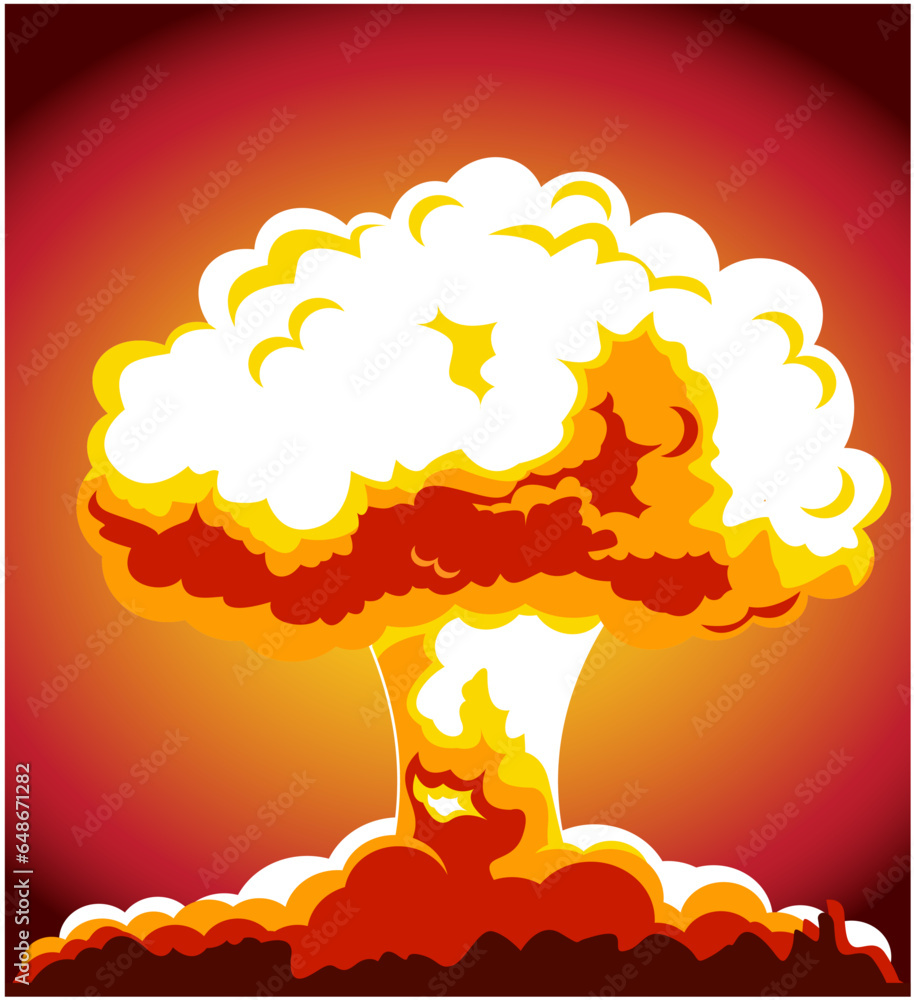 Atomic bomb. Atomic bomb mushroom, nuclear war, end of the world ...