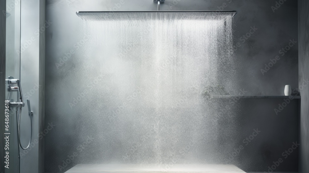 crystal-clear raindrops suspended in the air against a pure white ...